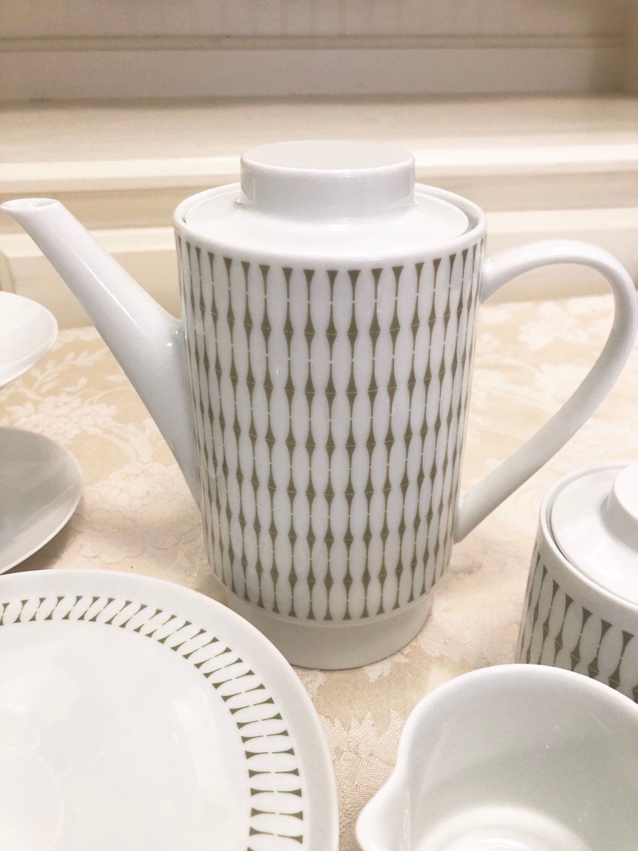 Melitta Germany Full Serving Espresso Set Teapot, Cream Sugar and Four ...