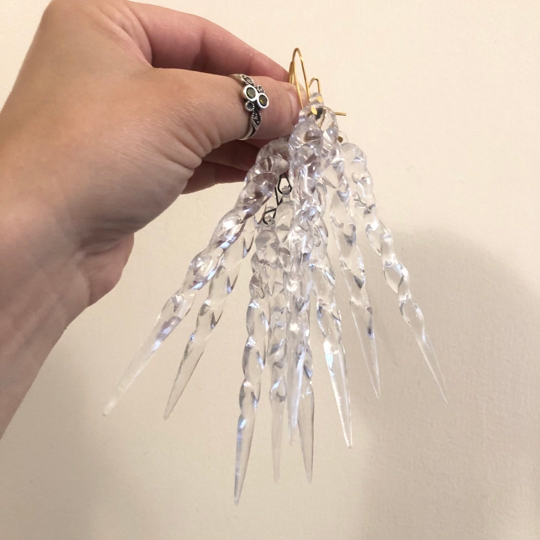 Vintage Christmas Tree Ice Cycles Clear Plastic Looks Like Real Glass ...