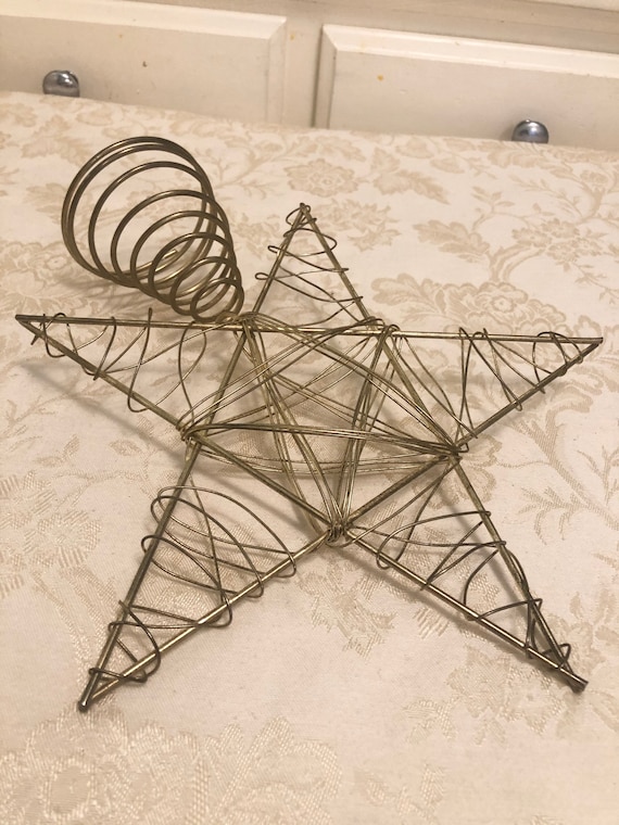 Gold Wire Tree Topper Star Thick Wire Bold but Simple Tree - Etsy