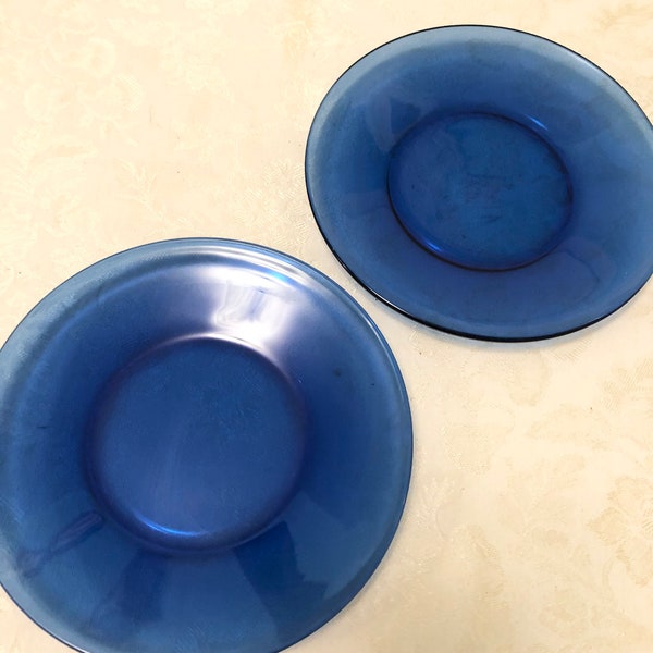 Cobalt Blue Charger Glass Plates - Etsy
