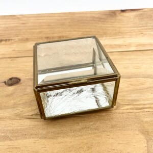 Glass Trinket Box With Unique Glass Sides to Hold Small Jewelry and ...