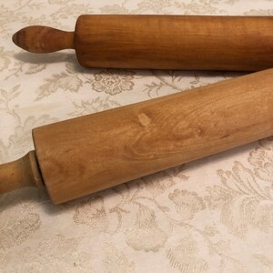 2 Farm House Country Kitchen Rolling Pin Set With Beautiful Wood Grain ...