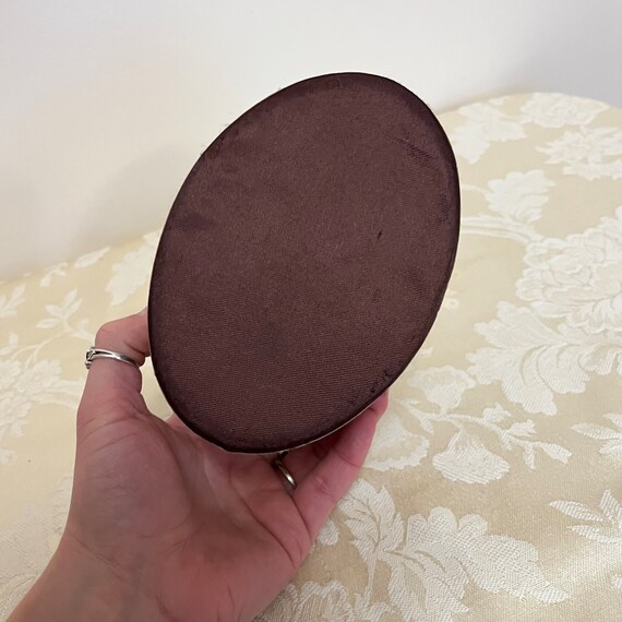 Antique Trinket Box Oval Fabric Box Vintage Storage B… - Gem