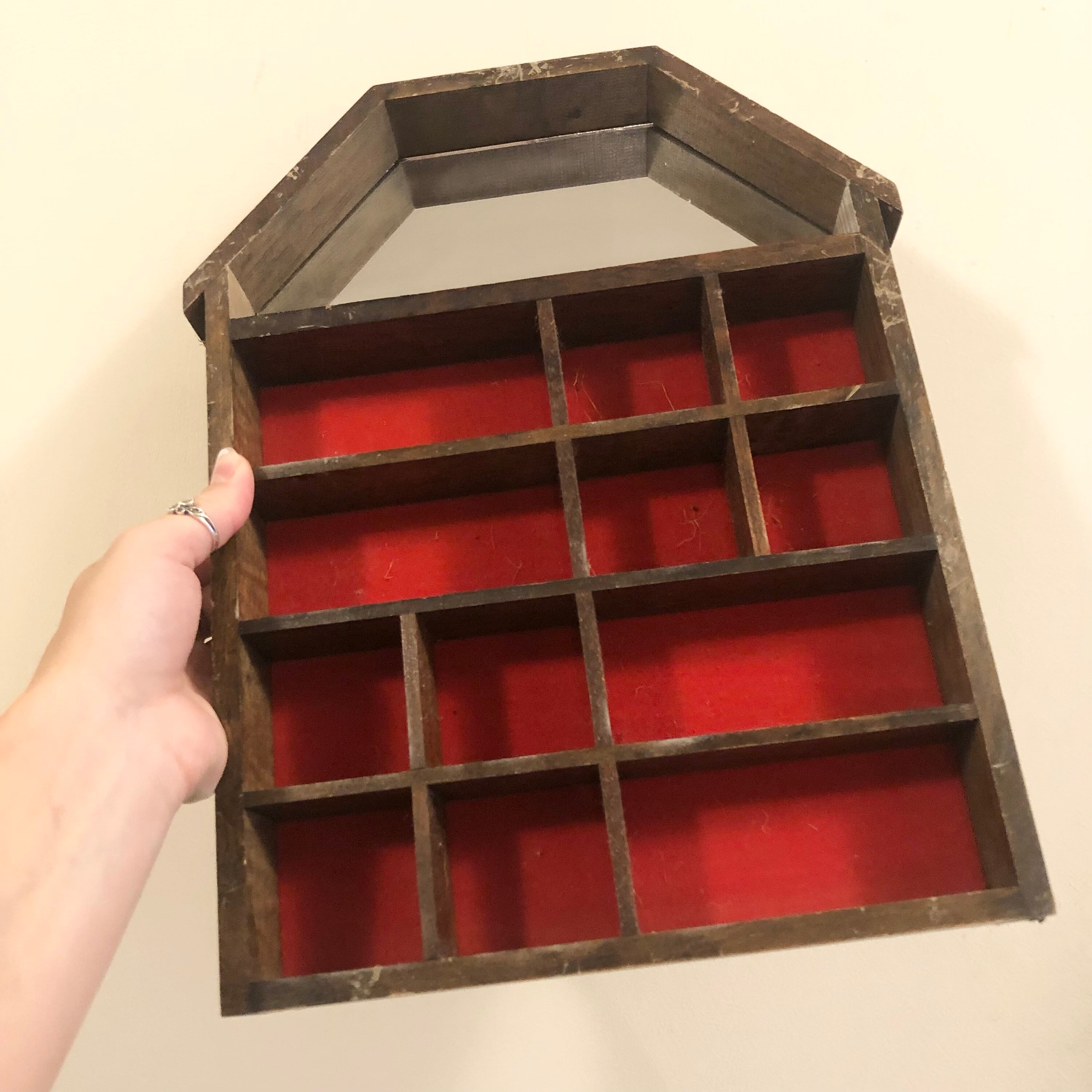 My Collection Mid Century Wooden Shadow Box Storage Organization Space ...