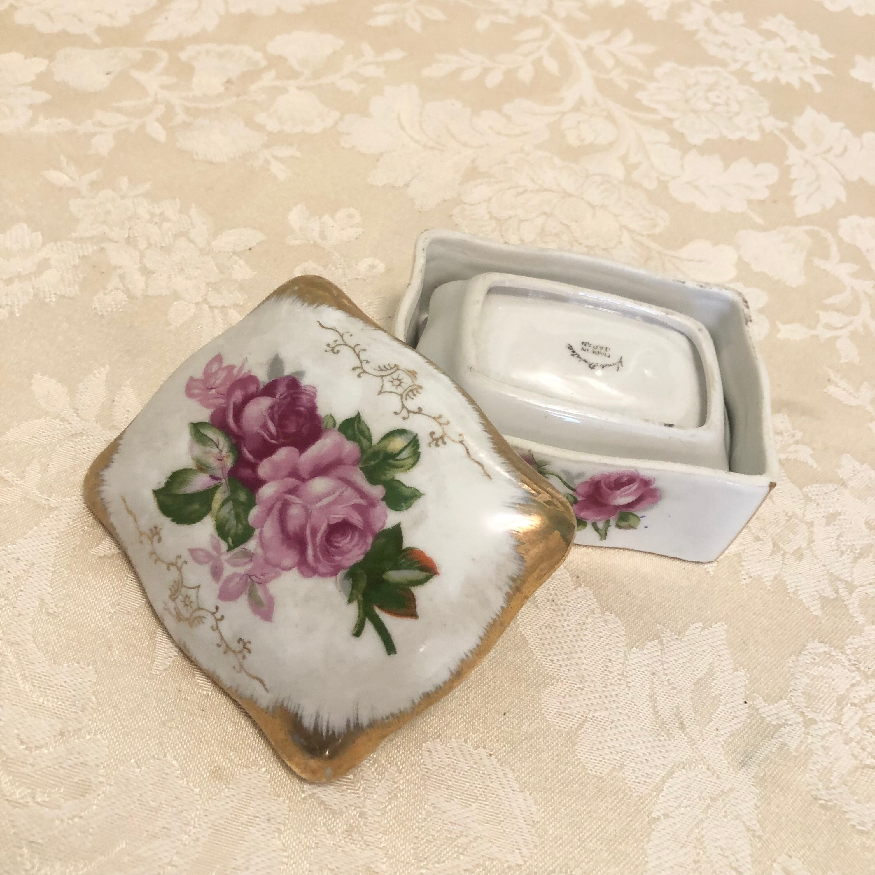 Vintage Porcelain Rose Design Chopstick Case With Two - Etsy UK