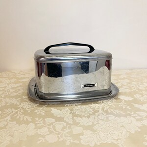 Metal Cake Dome Stainless or Chrome Cake Carrier Cake Covered Dome Pie ...