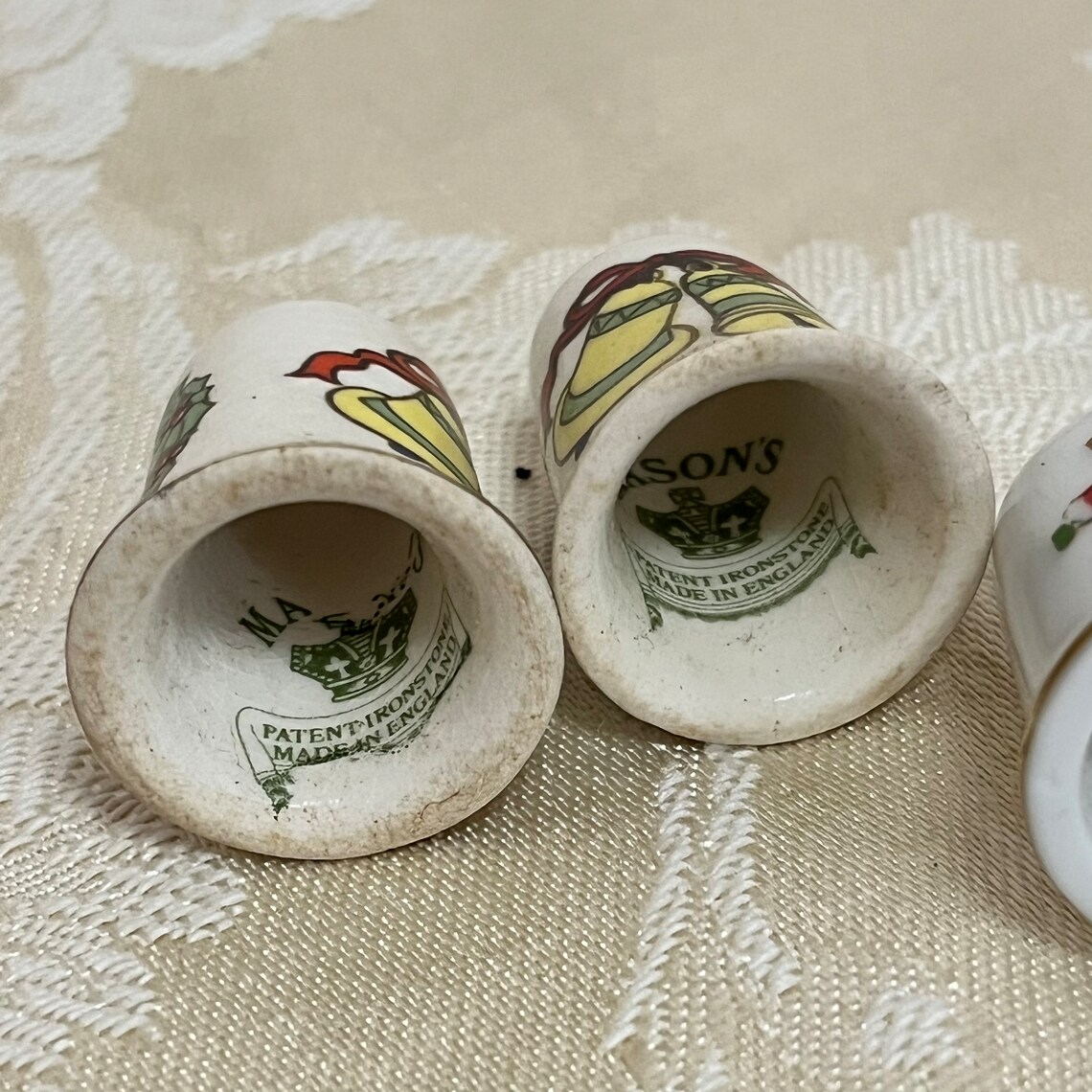 Christmas Thimble Set Japan and England Thimble and Thimble - Etsy