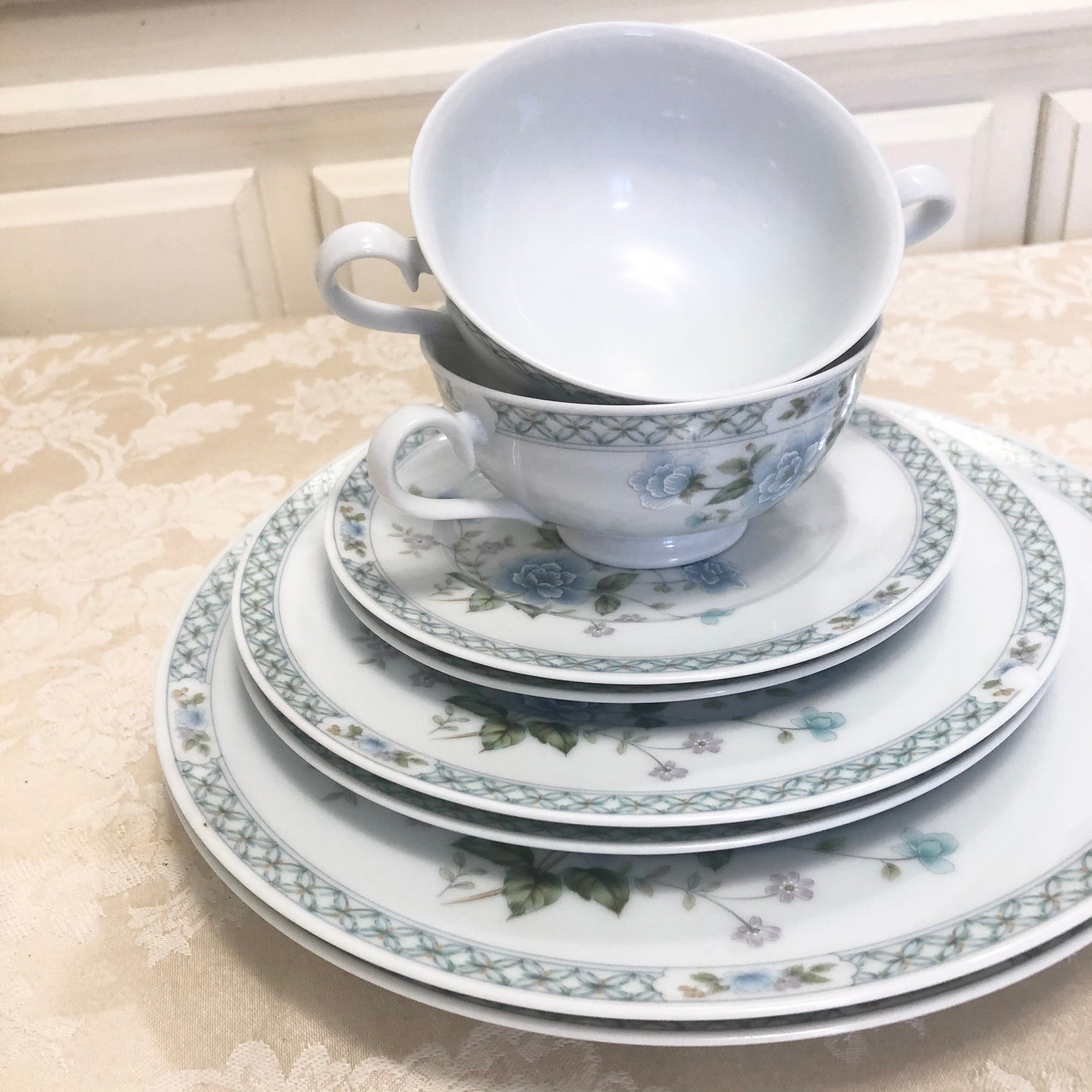 Rare Older Noritake Dinner Set Ireland Angel Damour Noritake Ireland ...
