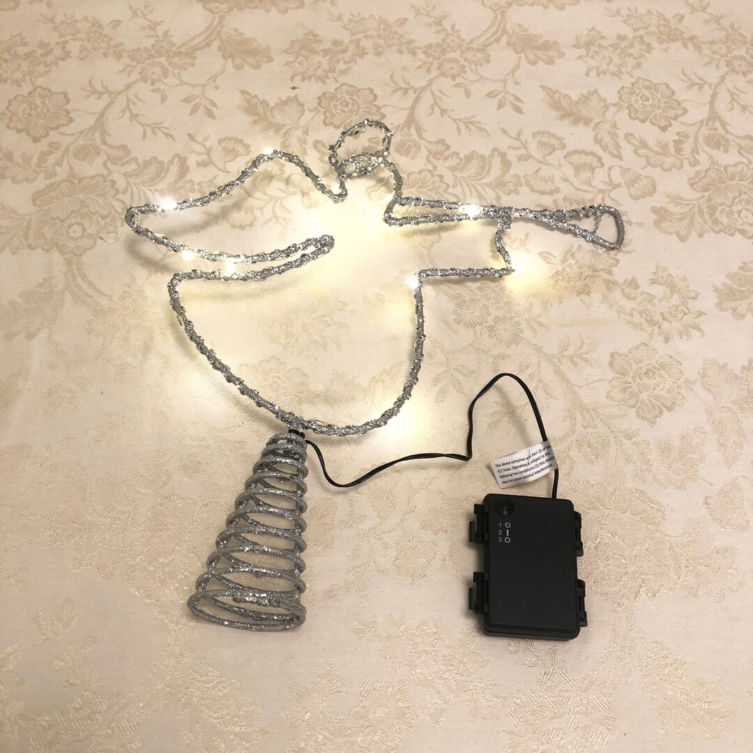 Light up Angel Tree Topper Angel With Light Inlay Bold but Delicate ...