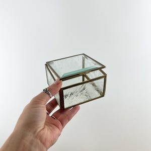 Glass Trinket Box With Unique Glass Sides to Hold Small Jewelry and ...