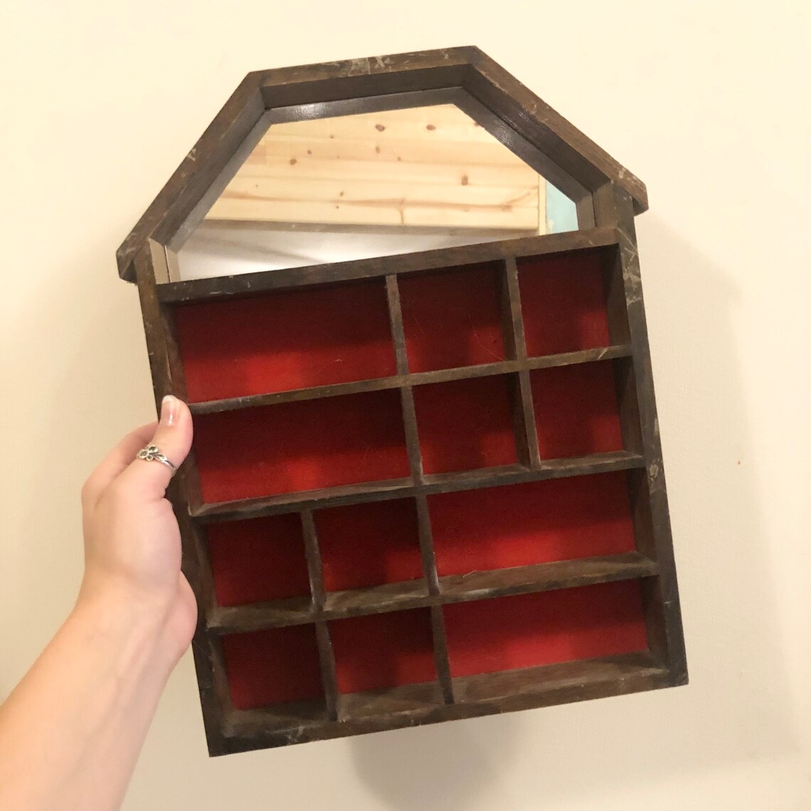 My Collection Mid Century Wooden Shadow Box Storage Organization Space ...