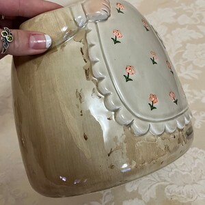 Rare Otagiri Cookie Jar Woman Homemaker Chef With Beautiful Flower ...