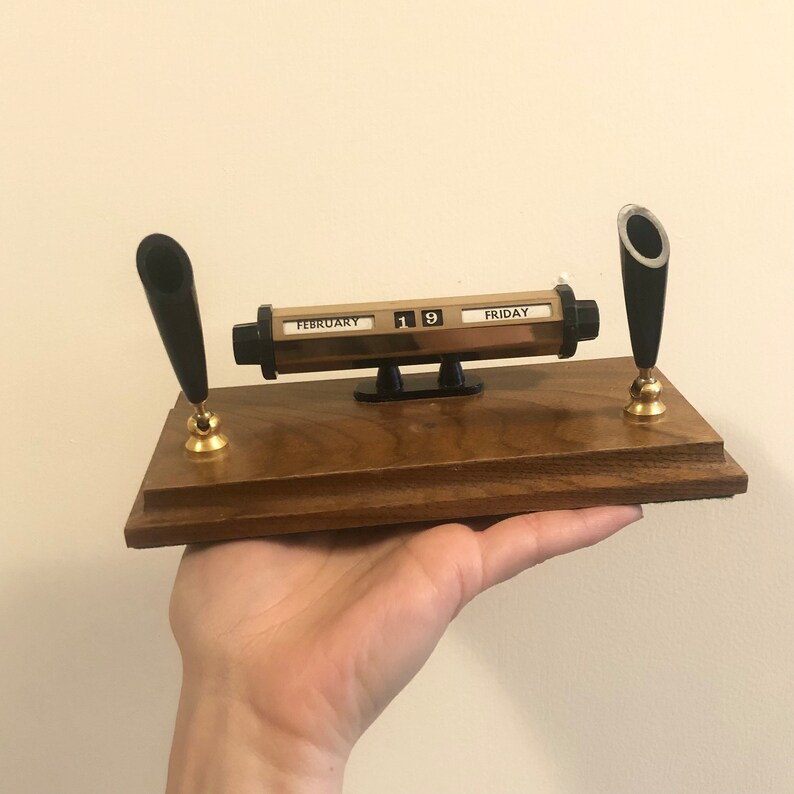 Two Pen Set Wooden Desk Pens Desk Decor Brass Pen Set on - Etsy