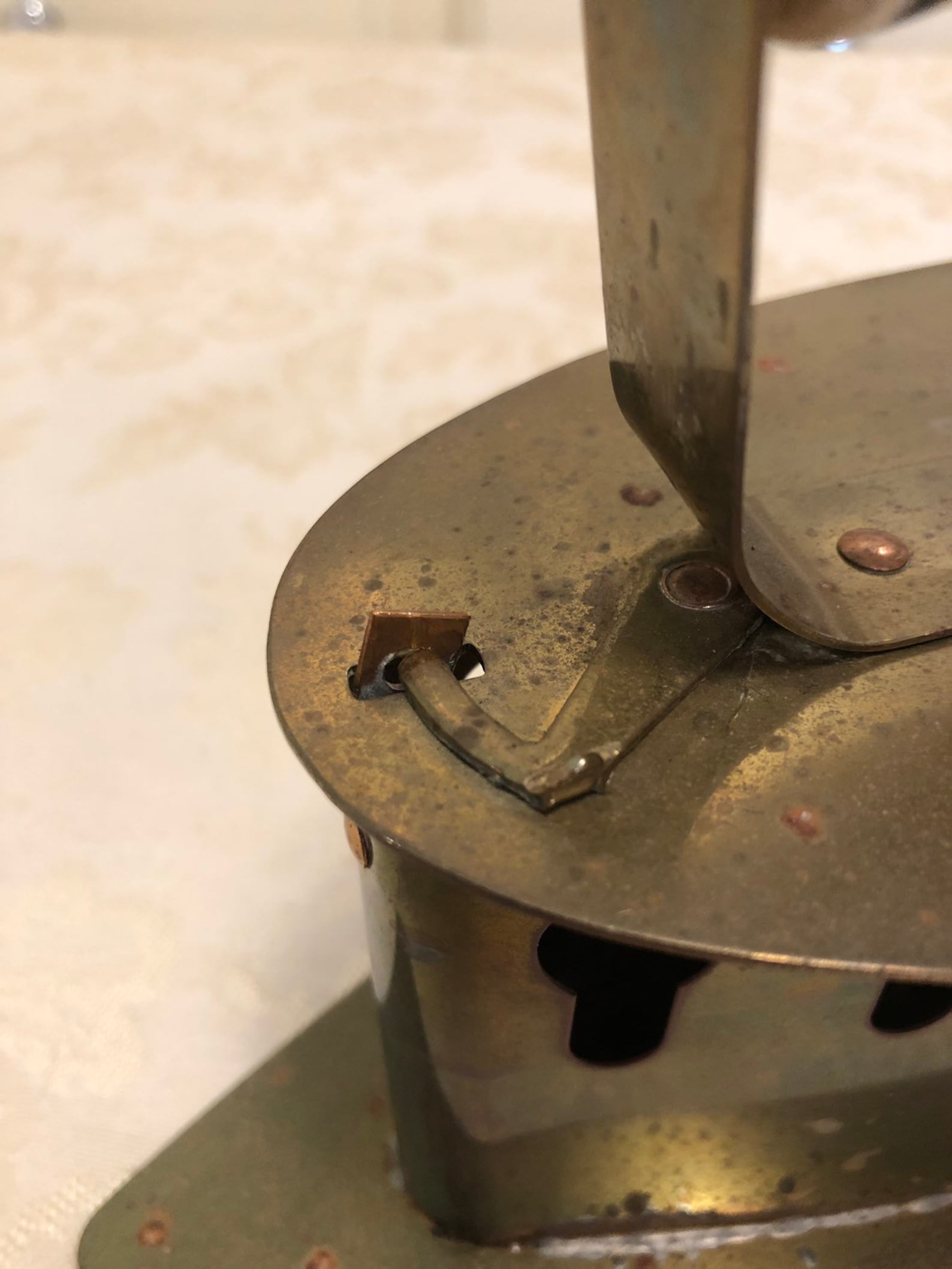 Antique Solid Brass Iron Rare Brass With White and Blue Dutch - Etsy