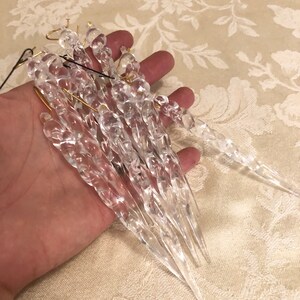 Vintage Christmas Tree Ice Cycles Clear Plastic Looks Like Real Glass ...