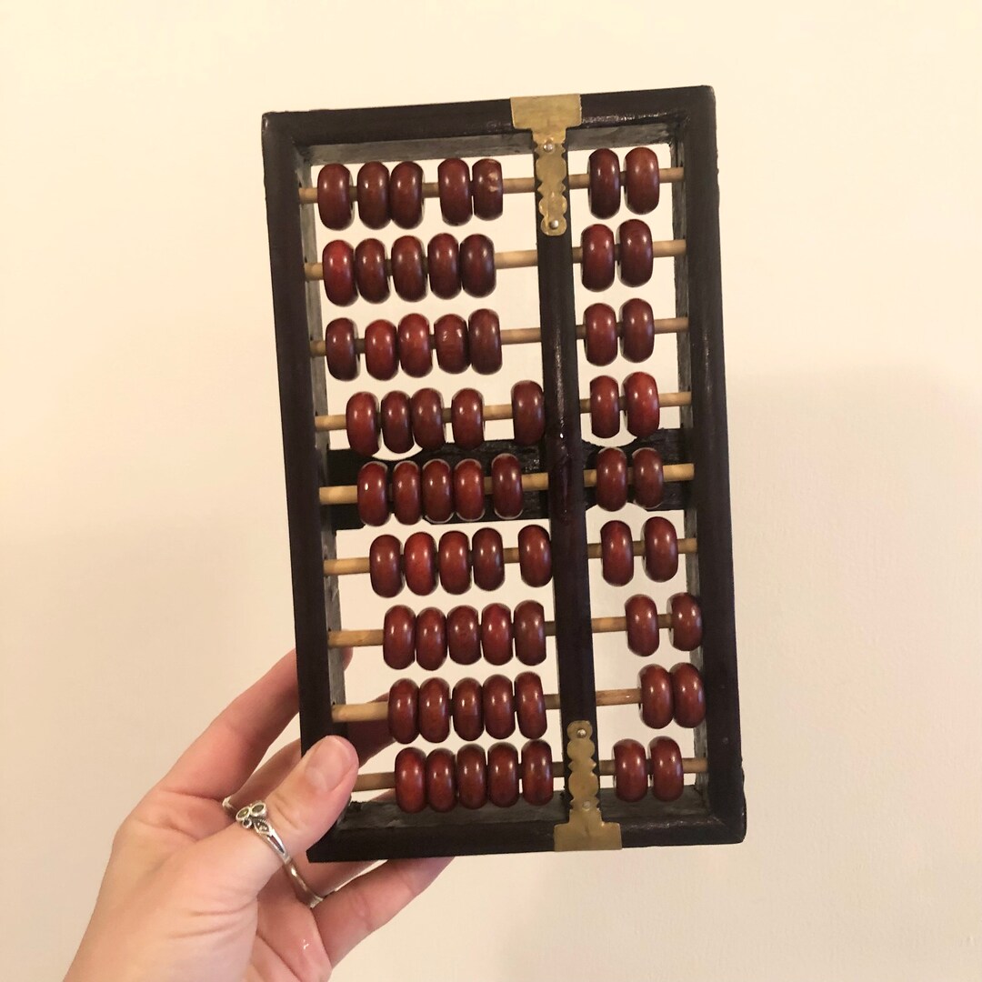 Vintage Wooden Abacus Counting Frame Kids Learning Vinatge School Decor ...