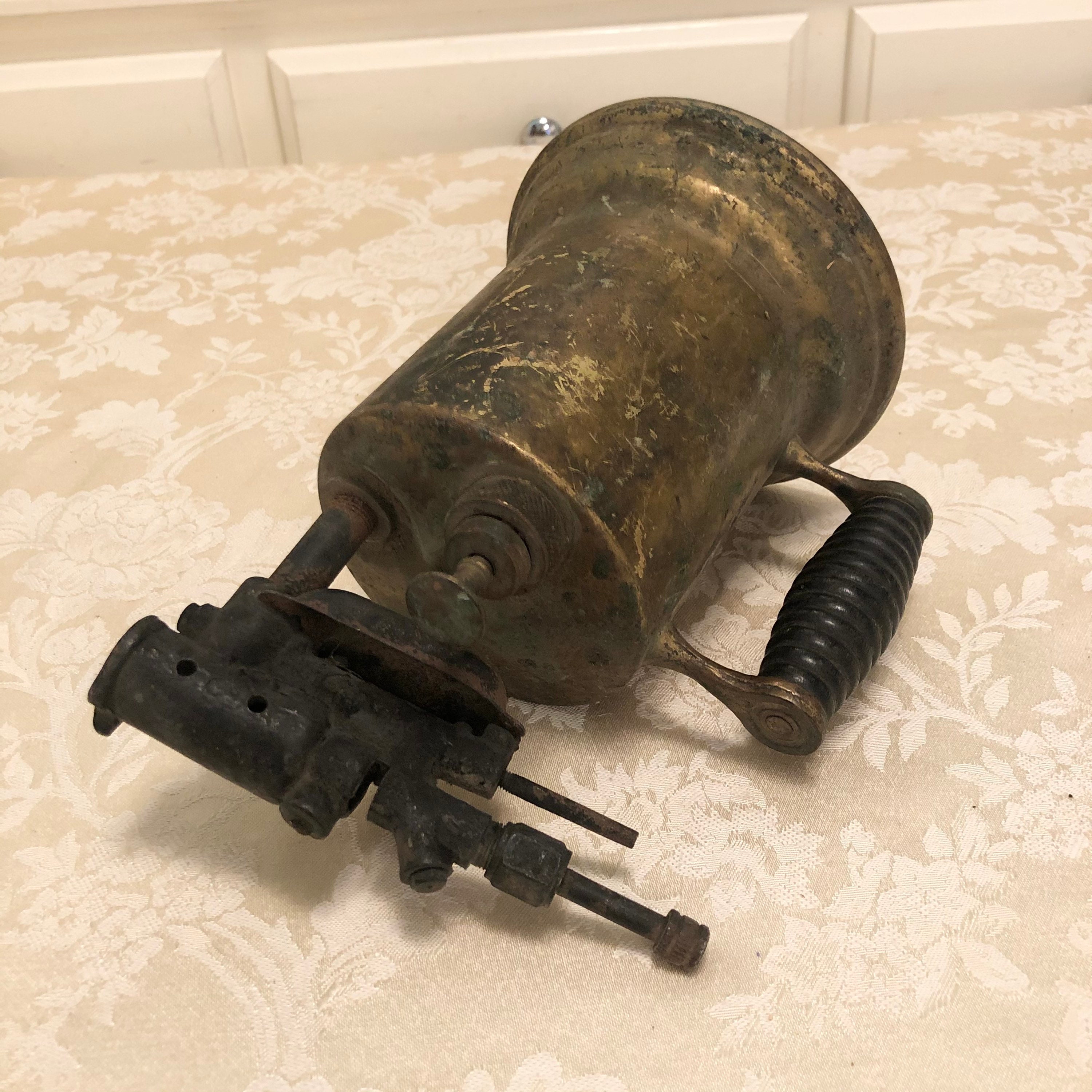 Antique Brass Hand Torch Aged Metal With Original Top Fittings - Etsy