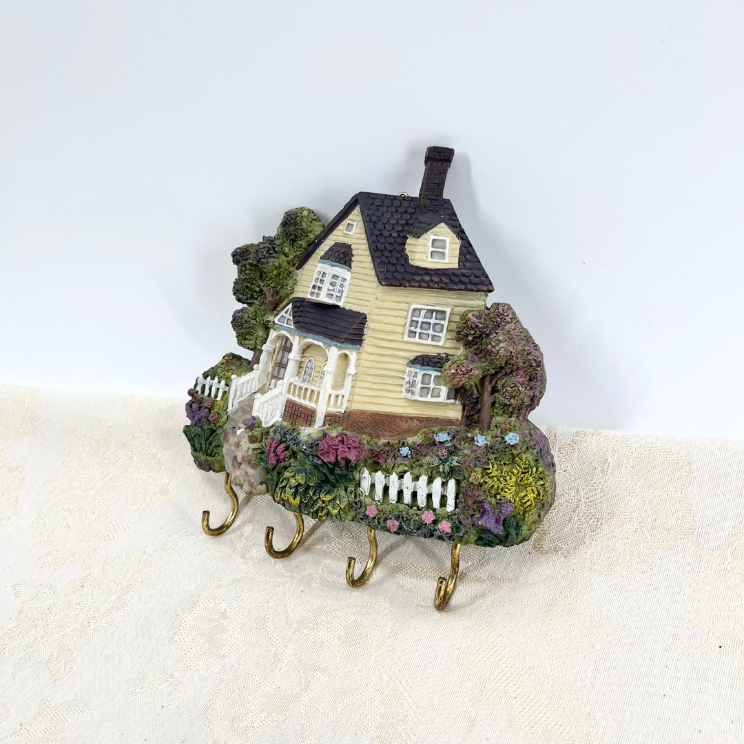 Vintage Cottage House Key Shelving Storage Rack Key Display Key ...