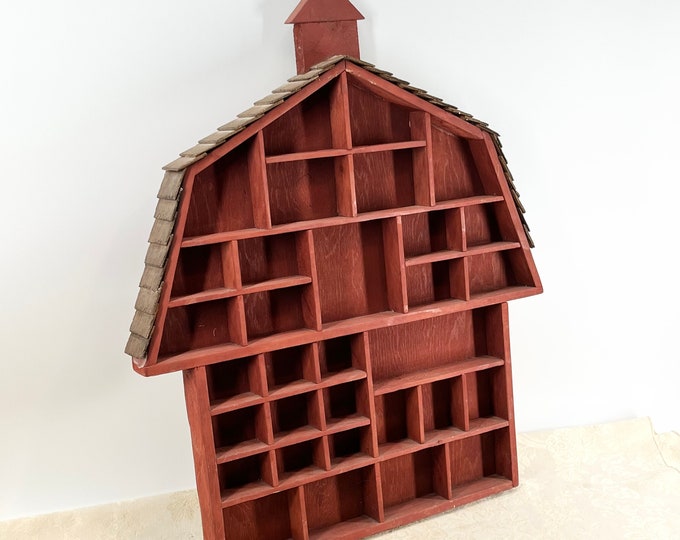 Barn Western Woodland Shadow Box Storage Organization Space 32 Spaces ...