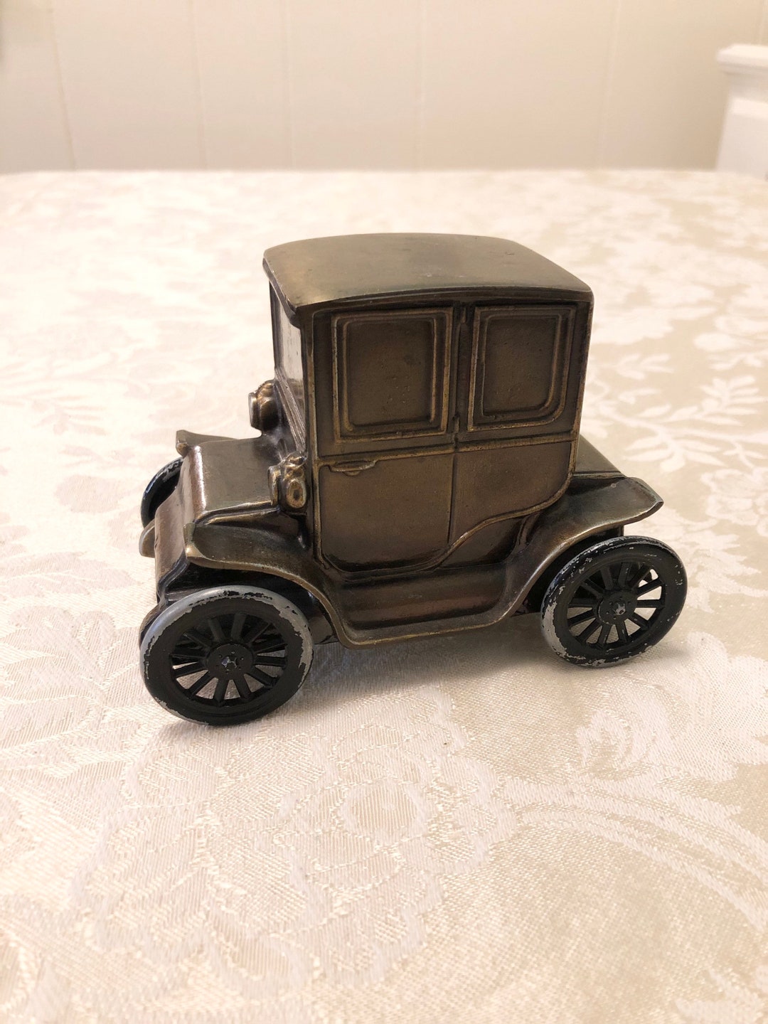 Bronze Bank Heavy Vintage Car Metal Bank Car Bank Vintage Bronze and ...