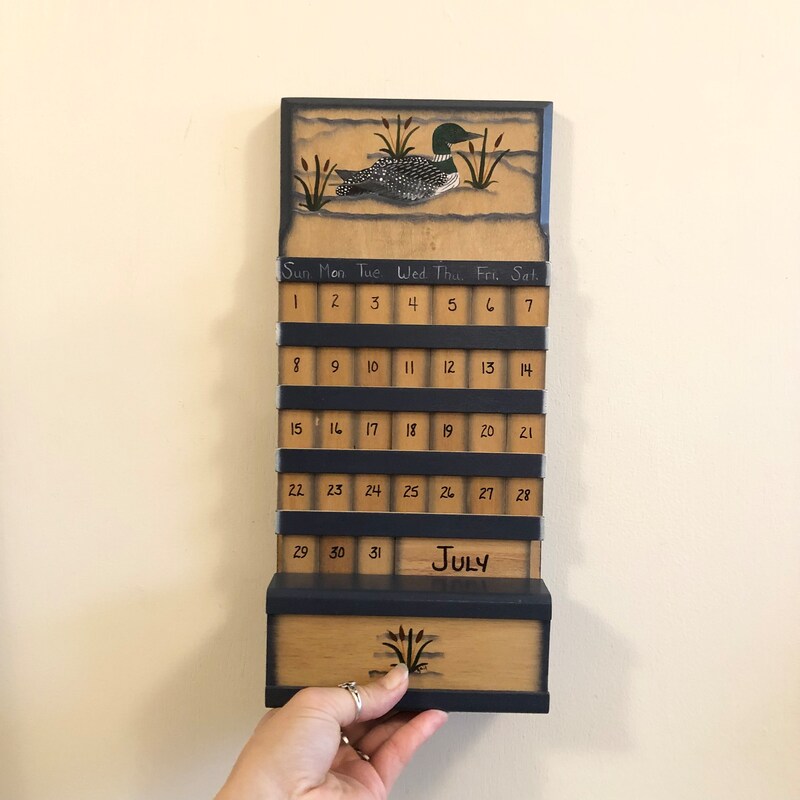 Wooden Calendar - Etsy