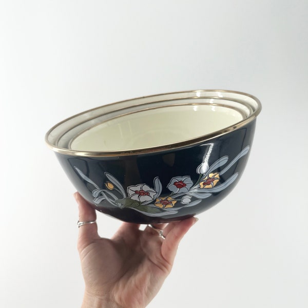 Enamel Nesting Bowls - Etsy