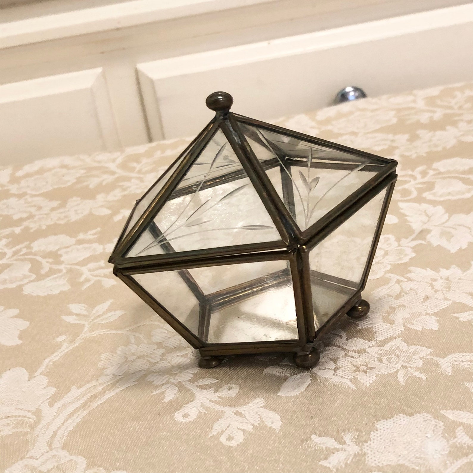 Glass Box Glass Jewelry Box Jewelry Storage Box Glass Walls - Etsy