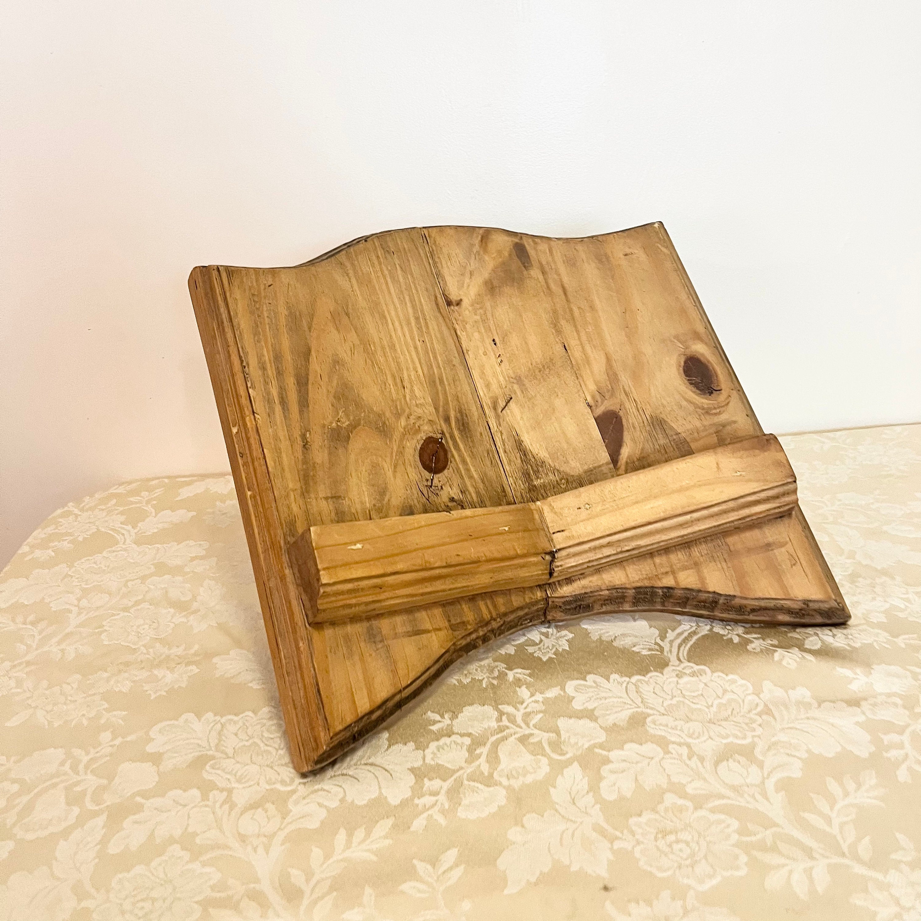 Solid Pine Thick Book Stand Open Stand Family Bible Rustic Pine Book ...