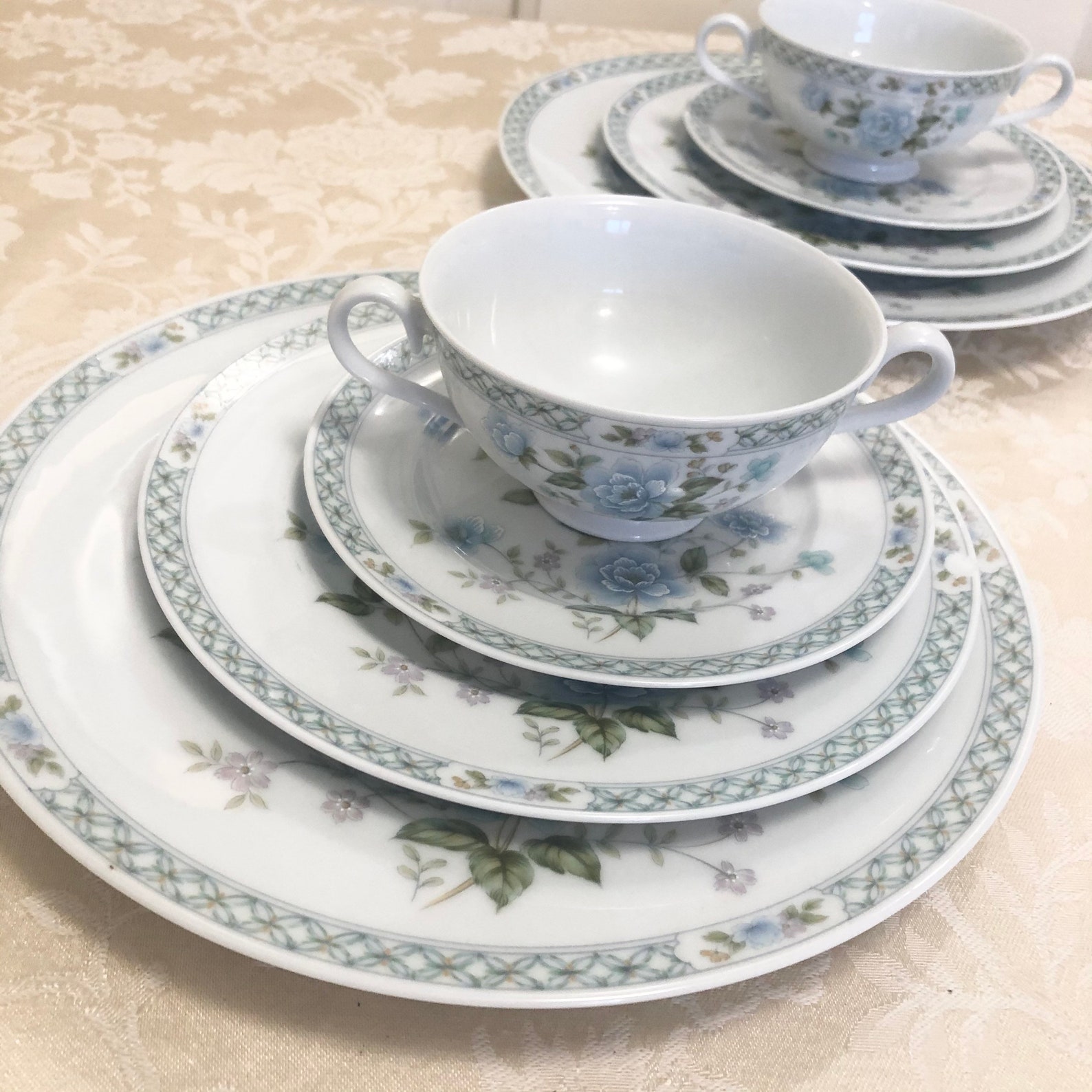Rare Older Noritake Dinner Set Ireland Angel Damour Noritake Ireland ...