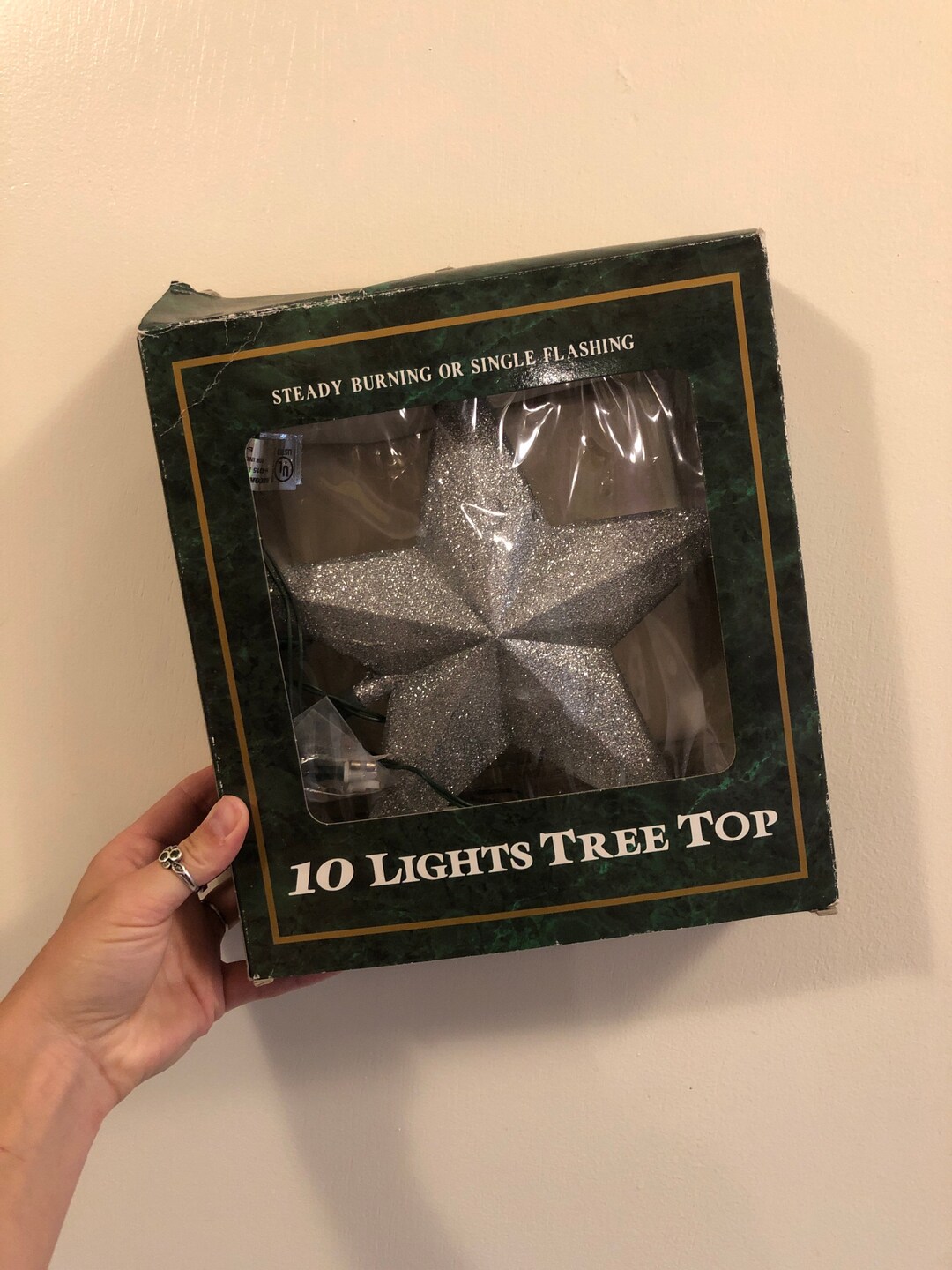 Light up Silver Tree Topper With Light Inside Tree Topper Accent Piece ...