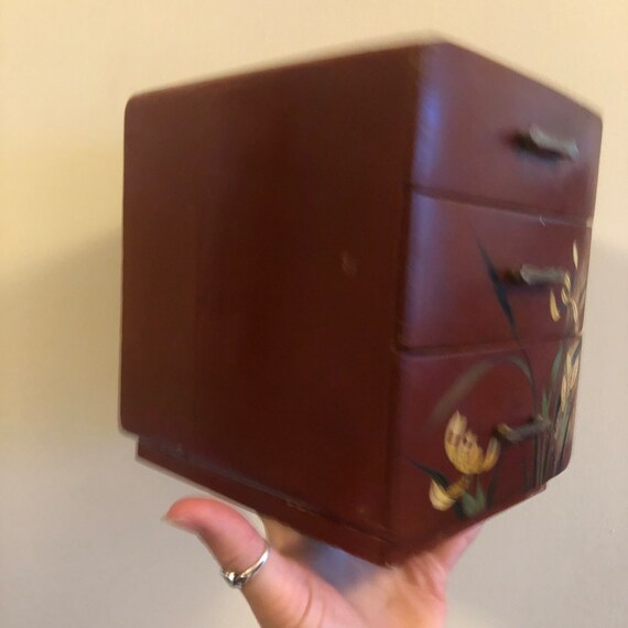 Antique Japanese Natural Tone Lacquered Storage Box H… - Gem