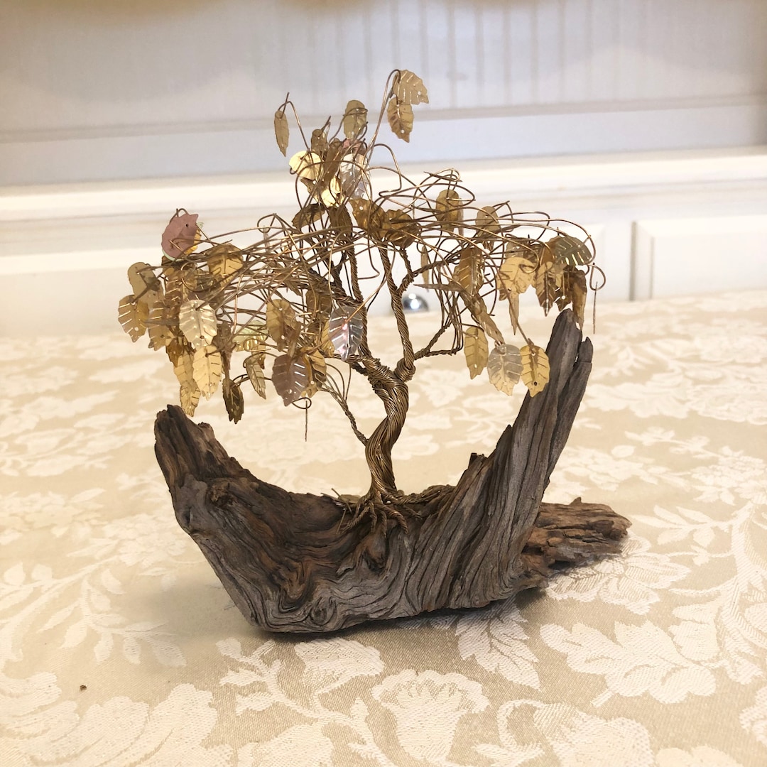 Gold Leaf Tree of Life Decorative Art Decoration Twisted Gold Metal ...