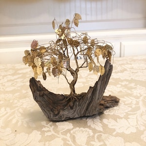 Gold Leaf Tree of Life Decorative Art Decoration Twisted Gold Metal ...