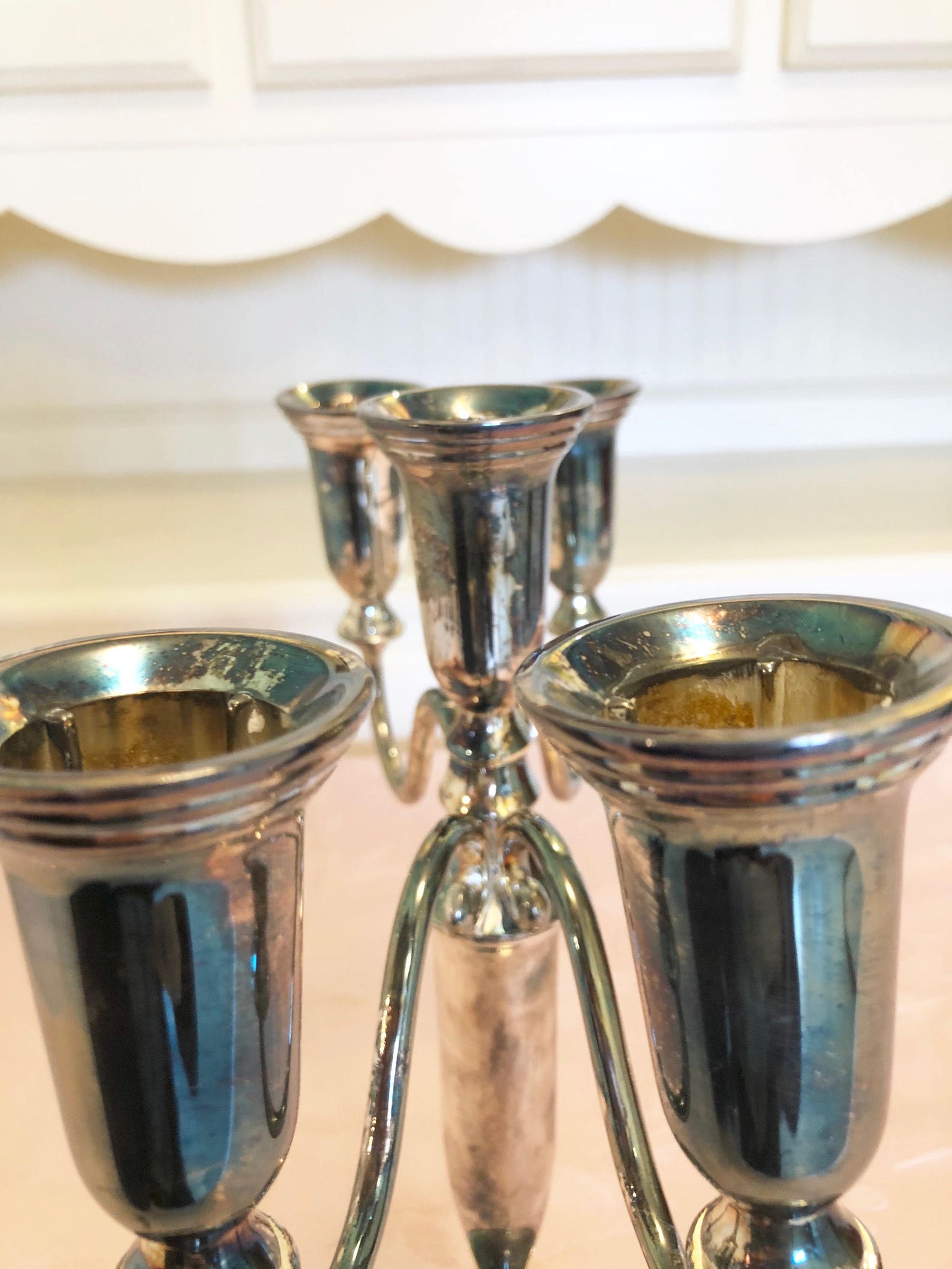 Elegant Godinger Company Silver Candelabra Dinner Center Piece | Etsy