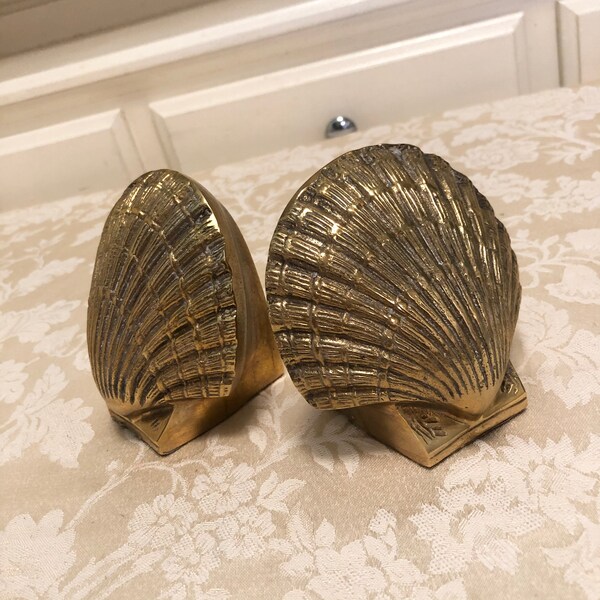 Brass Shell Bookends - Etsy