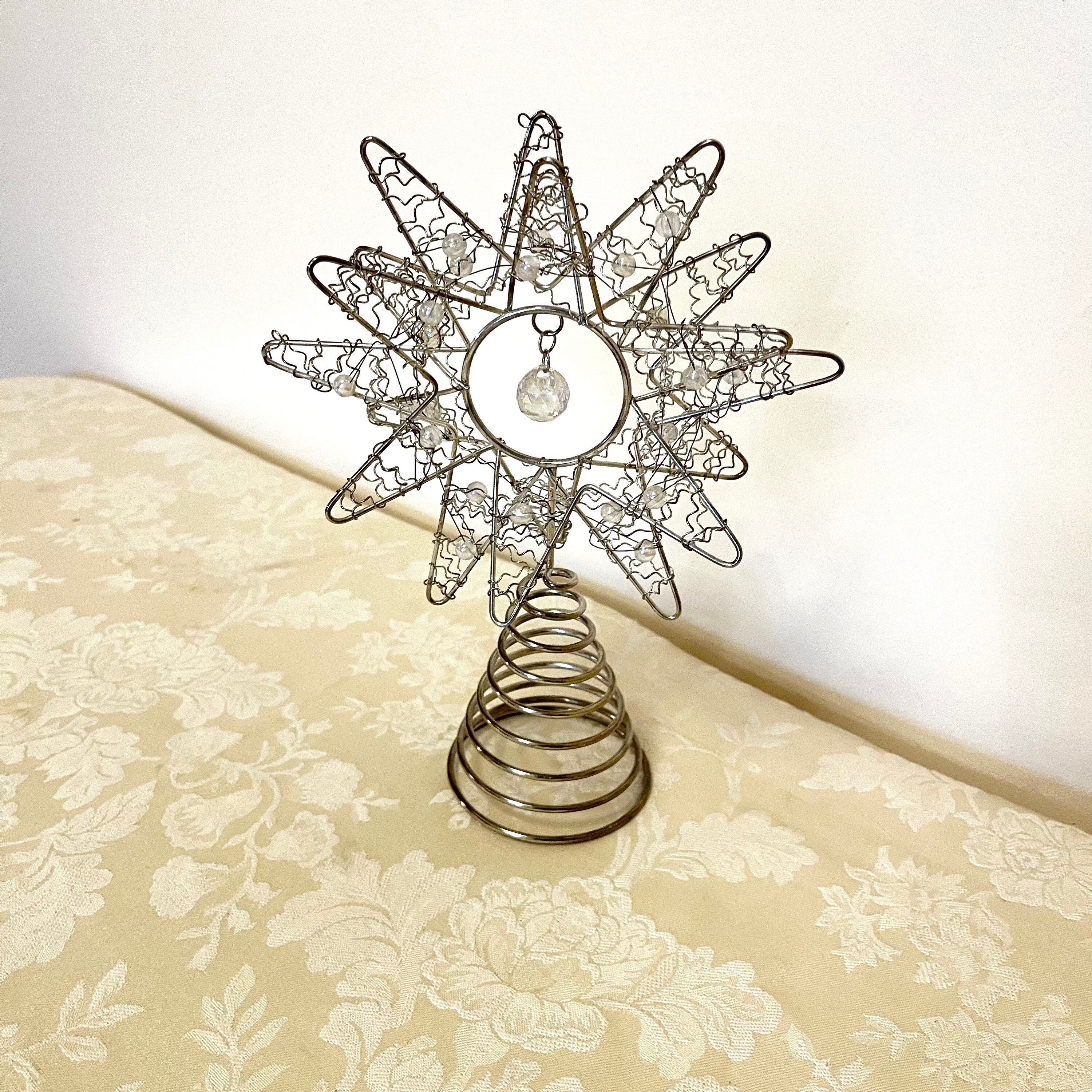 Colorful Beaded Wire Tree Topper Star Bright Wire Inlay Bold Tree ...