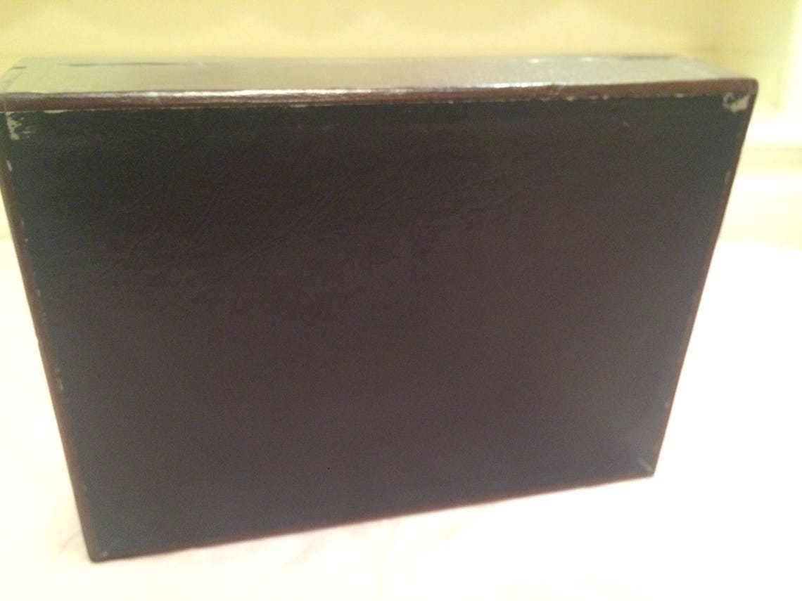 Brown Leather Lord Buxton Leather Jewelry Box Golden Trim and | Etsy