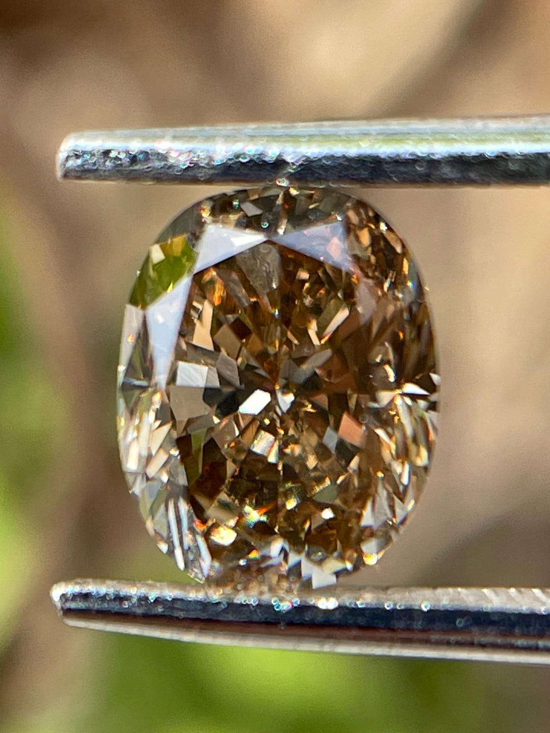 Natural 1.44 CT Fancy Brown Uniqe Shafeoval Brilliant Cut| Fancy ...