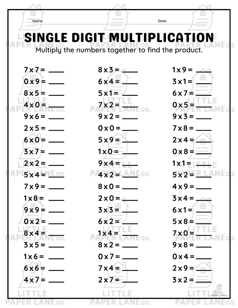 Multiplication Worksheets: 2nd-3rd Grade Math, Dice & Missing Value ...