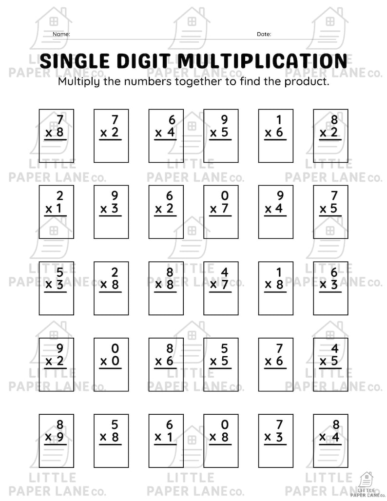 Multiplication Worksheets: 2nd-3rd Grade Math, Dice & Missing Value ...
