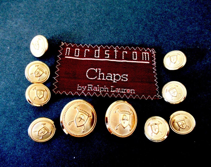 Chaps Ralph Lauren Gold Jacket or Blazer Buttons, Chaps Reclaimed ...