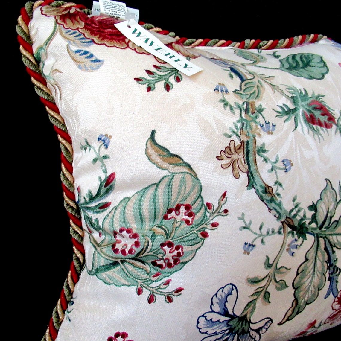 Waverly Tropical Botanical Pillow, Tropical Pillow, Waverly Pillow ...