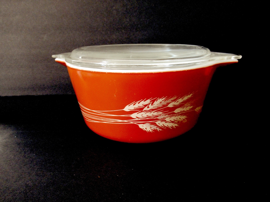 Pyrex Autumn Harvest Dish, 1 1/2 Qt Pyrex Dish, Made in USA, Pyrex With ...
