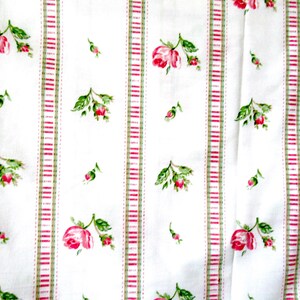 Vintage Double Fitted Sheet Fabric, Floral Fitted Sheet Fabric, Vintage ...