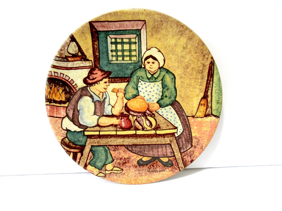 Vintage Lazzaro Italian Wall Plate Farm Kitchen Plate - Etsy