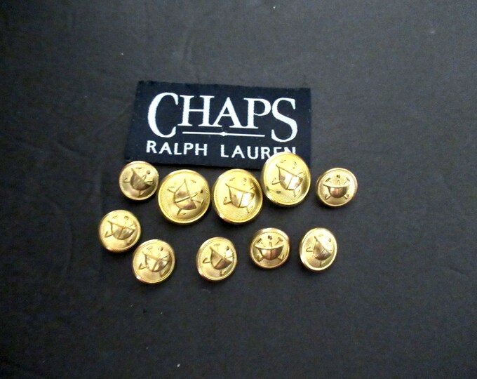 Chaps Ralph Lauren Gold Jacket or Blazer Buttons, Chaps Reclaimed ...