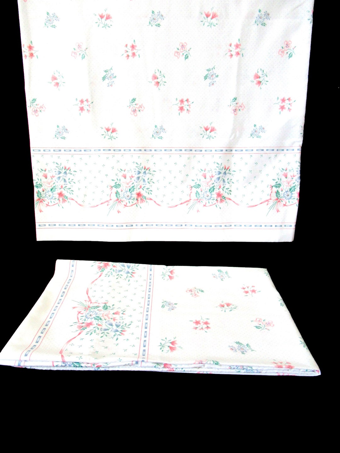 Vintage Pair Std Pillowcases, Pair Pillowcases, Vintage Fabric, Poly ...