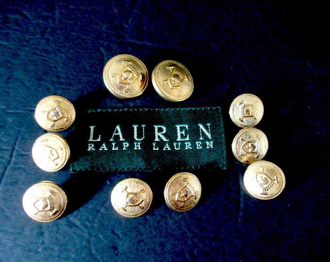 Ralph Lauren Gold Jacket Blazer Buttons, Ralph Lauren Reclaimed Buttons ...