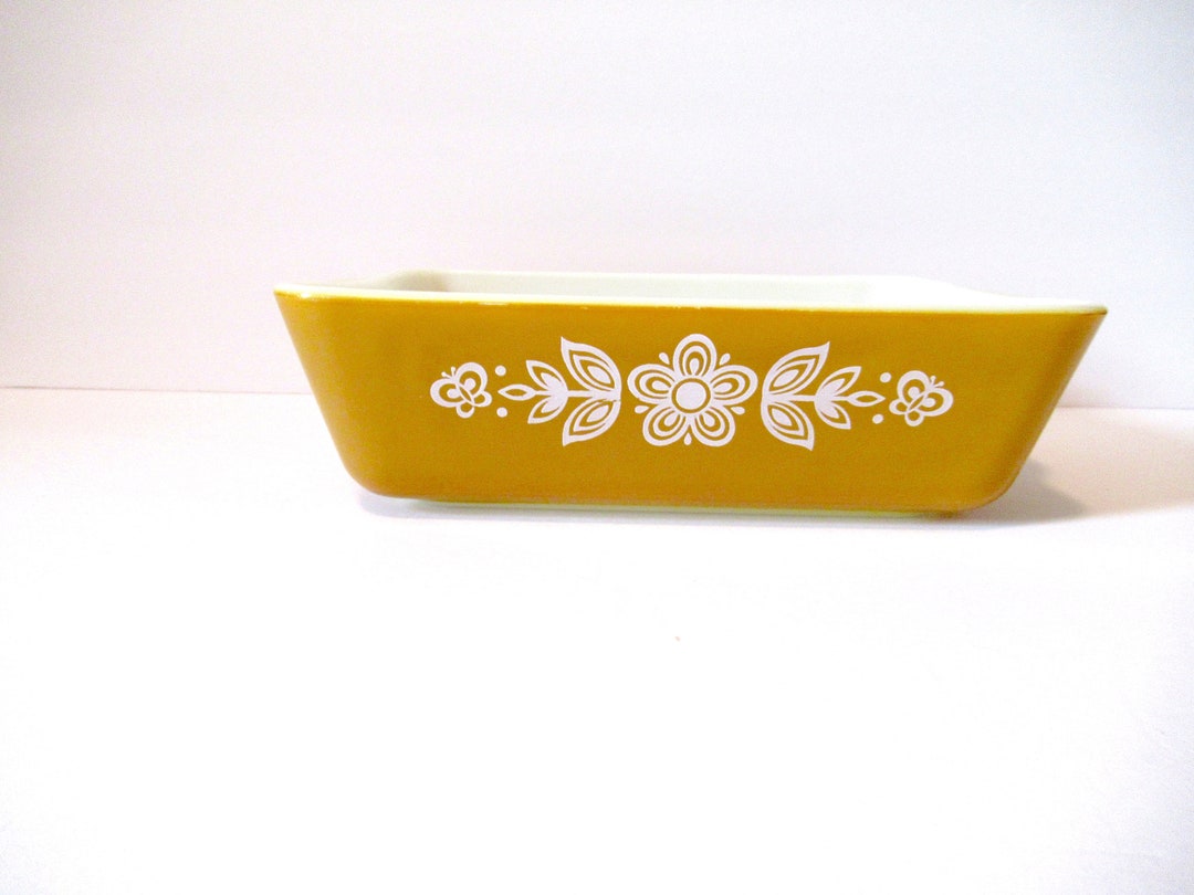 Butterfly Gold Pyrex Serving Dish, 1 1/2 Qt Pyrex Dish, Made in USA ...