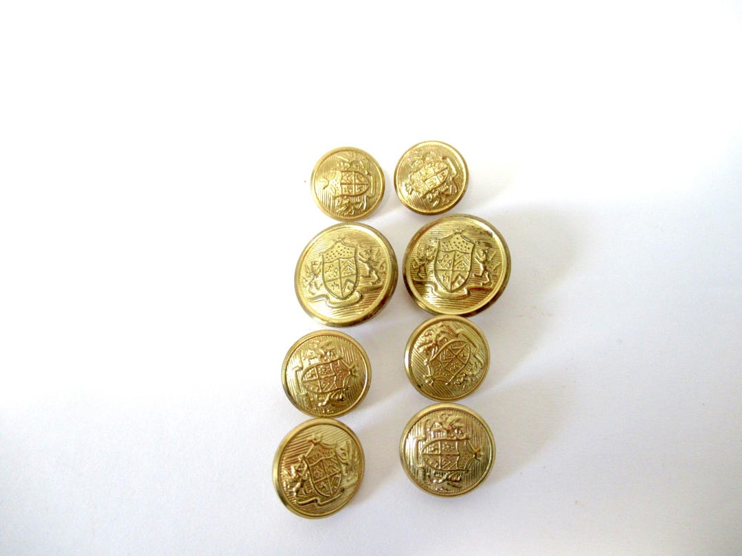 Reclaimed Gold Jacket or Blazer Buttons, Reclaimed Gold Buttons, Gold ...